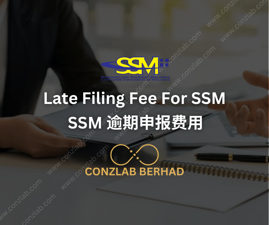 Late Filing Fees for SSM | Conzlab Berhad